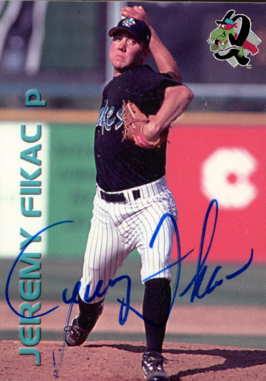 2000 Rancho Cucamonga Quakes JEREMY FIKAC Signed Card autograph PADRES ...