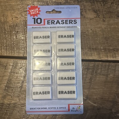 10 Erasers For Pencils | eBay