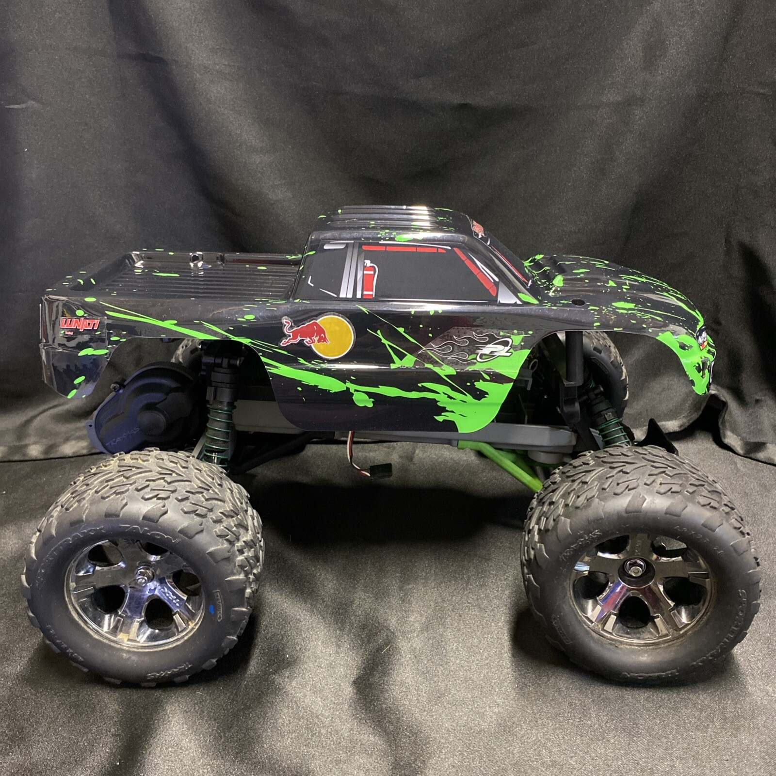 Traxxas Stampede 2wd 1/10 Slider/Roller Brushed/VXL Used Green Monster ...