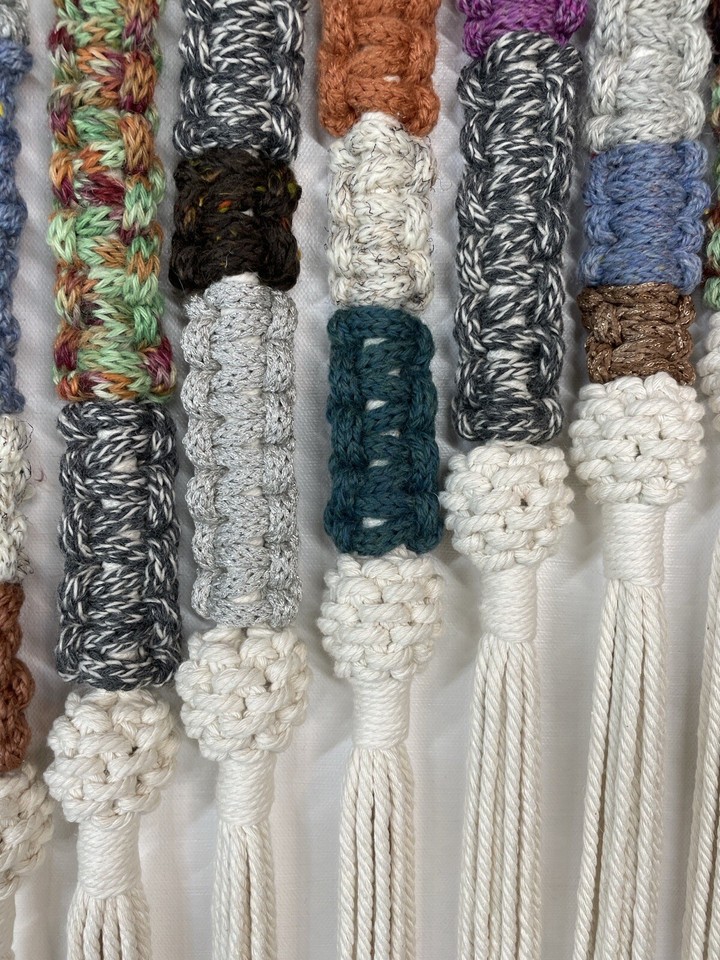 Macrame Wall Hanging large Boho Multi Color & Natural Hand Crafted In ...