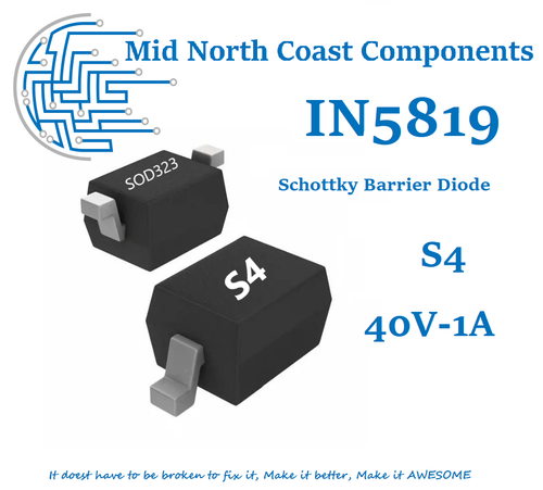 1N5819 IN5819 S4 SD103AWS 0805 SD103 40V 1A Schottky Signal Diodes SOD ...