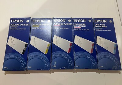 Lot of 5 New OEM Epson T407 T408 T409 T411 T412 Ink Cartridge fo Stylus ...