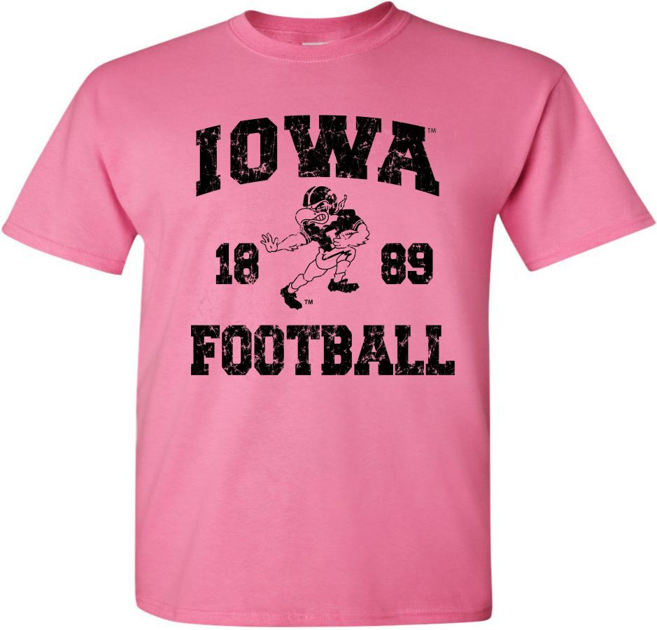 Iowa Football 1889 Herky - Iowa Hawkeyes Azalea Pink t-shirt | eBay