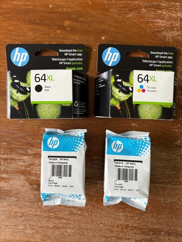 2 sets of hp 64xl ink cartridge combo genuine | eBay