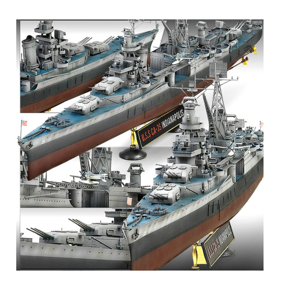 Academy USS Indianapolis CA-35 Heavy Cruiser 1/350 Model Kit 14107 | eBay