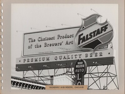 Large 1940s Advertising Photo Falstaff 3D Sign at Broadway & Webster ...