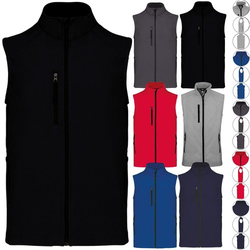 Mens Kariban Soft Shell Fleece Lined Waterproof Windproof Work Gilet Bodywarmer | eBay UK
