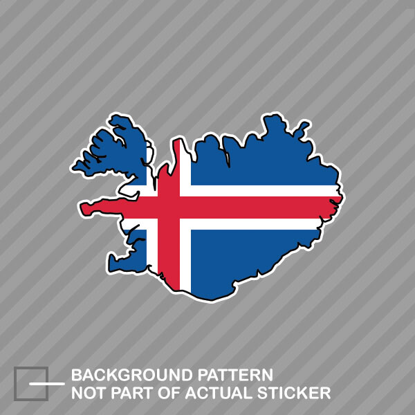 Iceland Shaped Icelandic Flag Sticker Decal Vinyl iceland flag isl | eBay