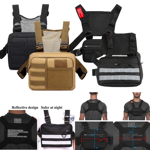 Tactical Combat Chest Rig Bag Vest Bags Front Pouch Recon Concealed ...