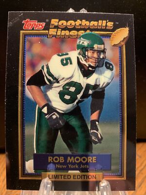 1992 Topps Football's Finest Limited Edition Rob Moore New York Jets ...