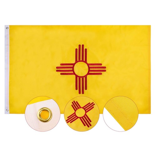 New Mexico Flag 3x5ft, NM State Flag, Zia Flag with Heavy Duty ...