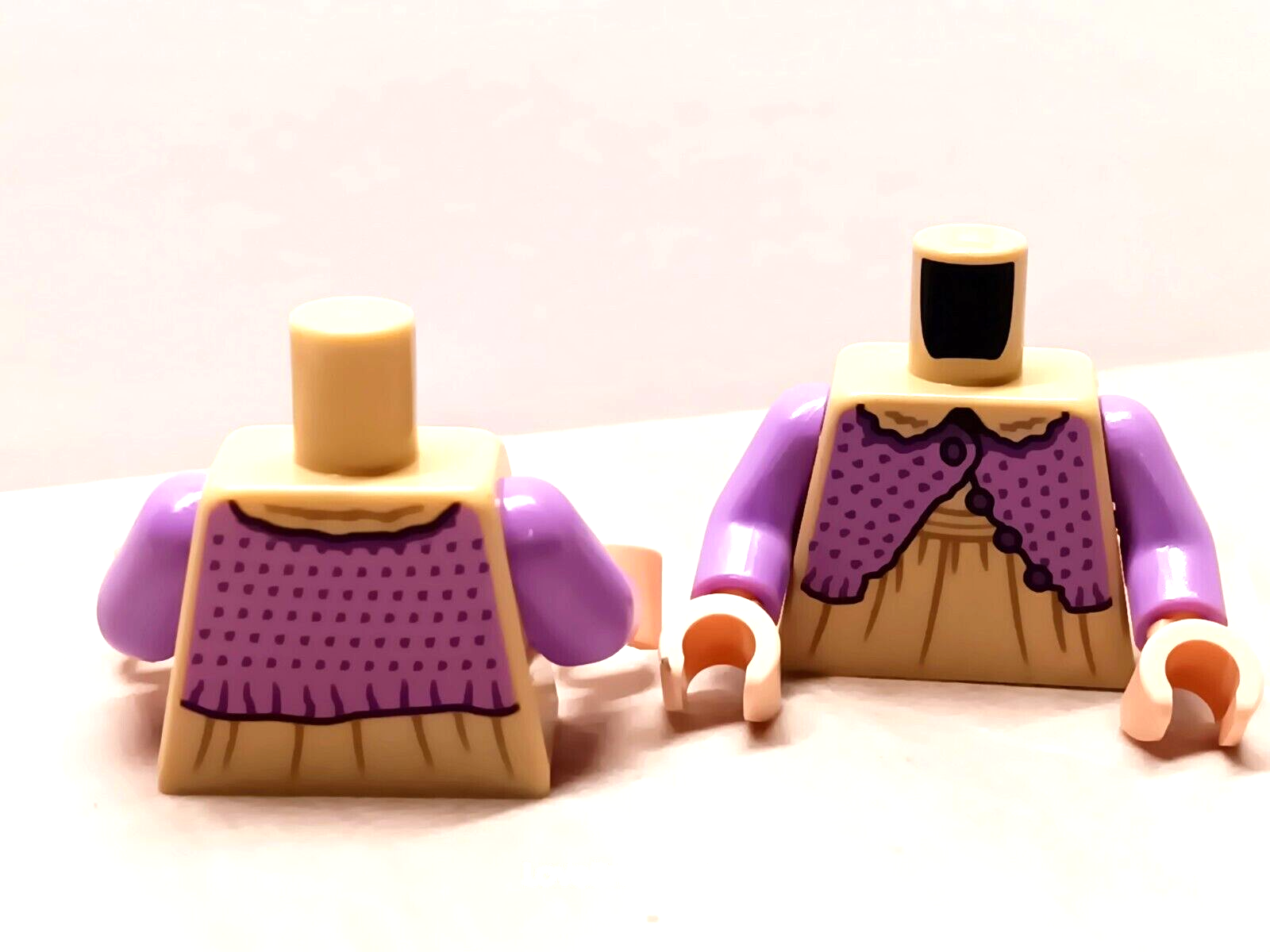 New LEGO Sweater Crocheted Purple Cropped Empire Waist Top Tunic Tan ...