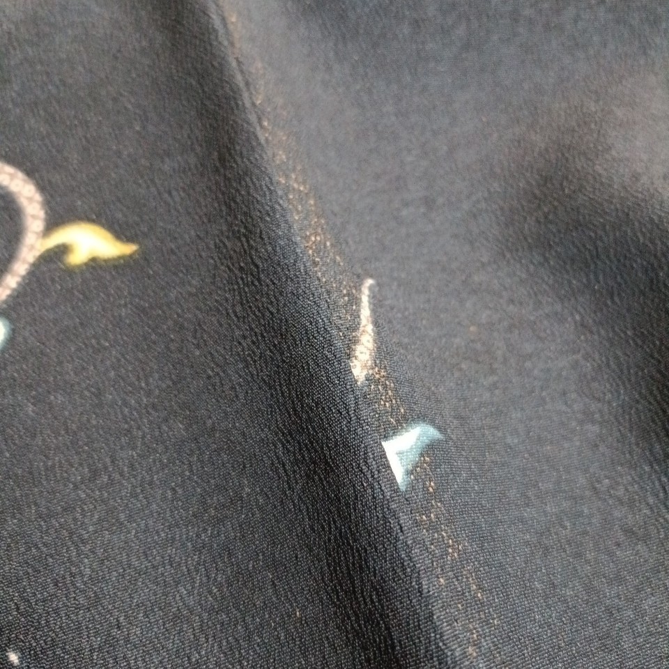 [Usagi Tei] U21 Fine pattern washable kimono Western style modern navy ...