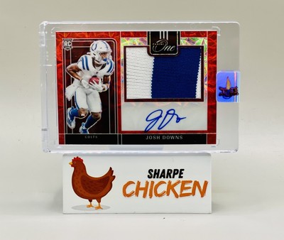 2023 PANINI ONE - Josh Downs RED RC PATCH AUTO #1/25 Jersey Match | eBay