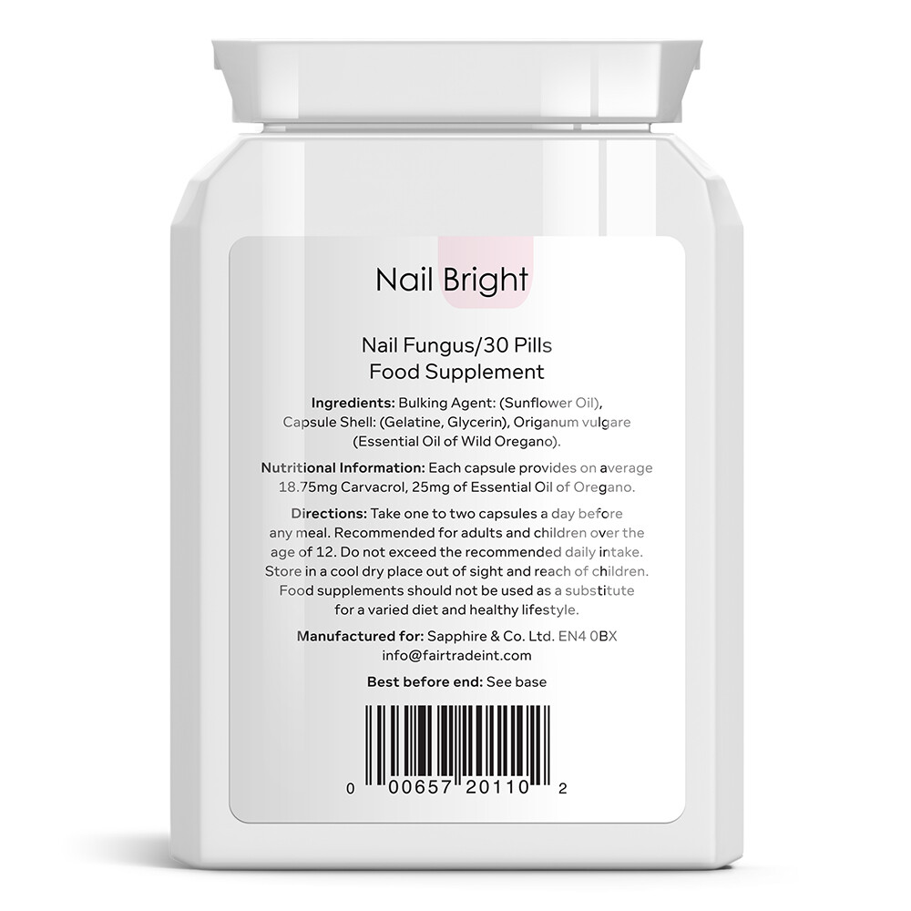 NAIL BRIGHT PILLS - NAIL FUNGAL CURE STOP FUNGUS DRY BRITTLE CRUMBING ...