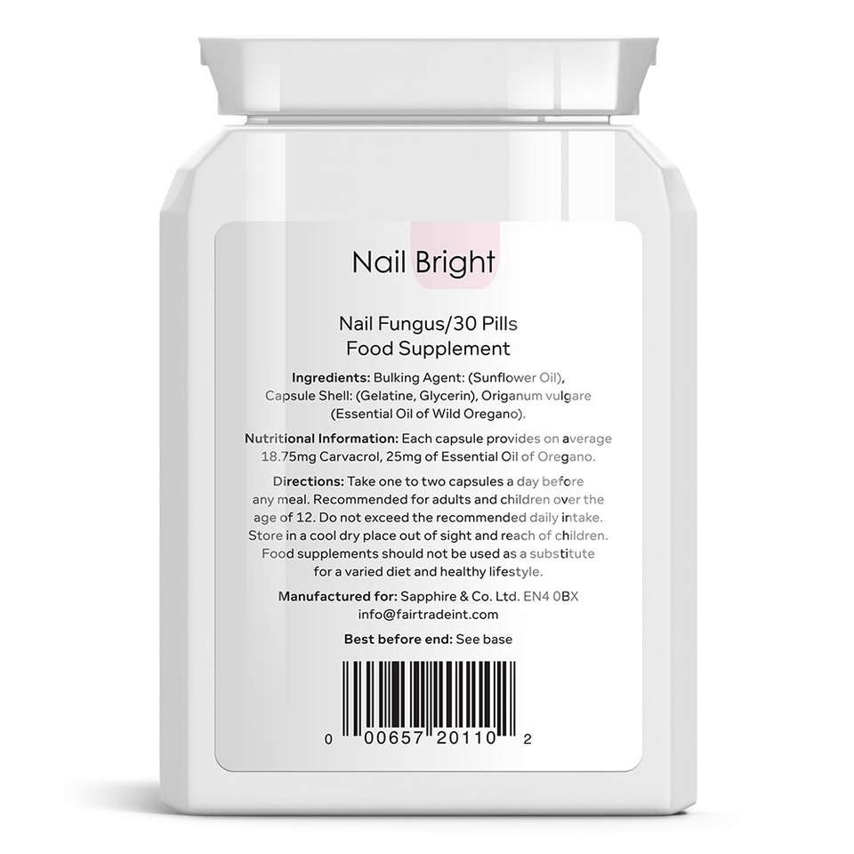 NAIL BRIGHT PILLS - NAIL FUNGAL CURE STOP FUNGUS DRY BRITTLE CRUMBING ...