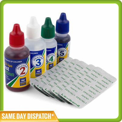 4in1 Aussie Gold Pool Test Kit Refill - Solutions 2,3,4,5 + 50x DPD No ...