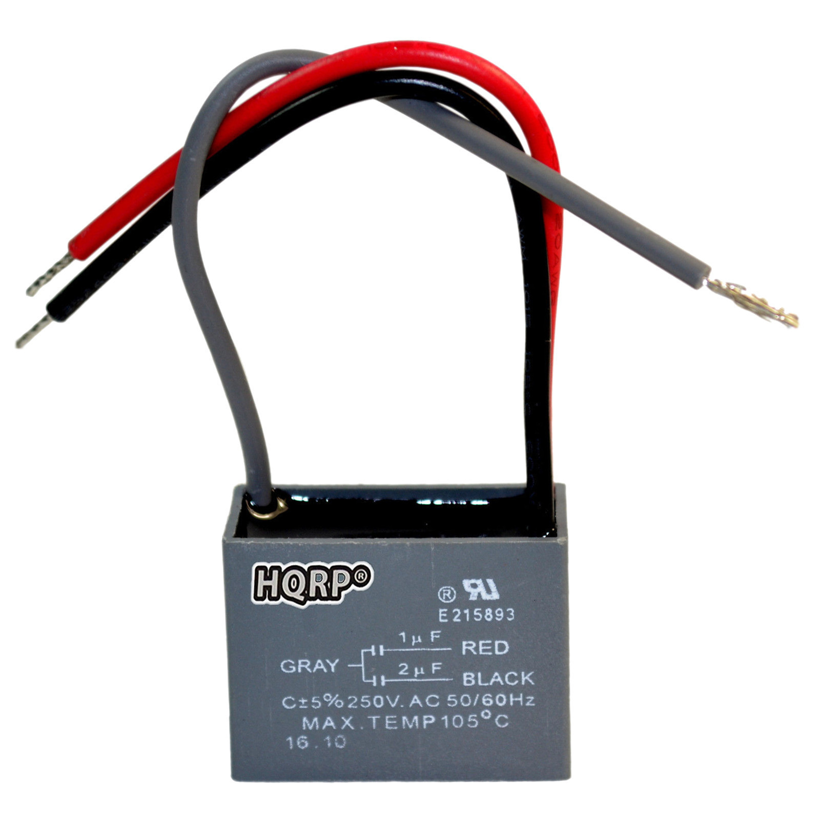 HQRP Replacement Motor Capacitor for Hampton Bay Fan 1uF+2uF 3-Wire ...