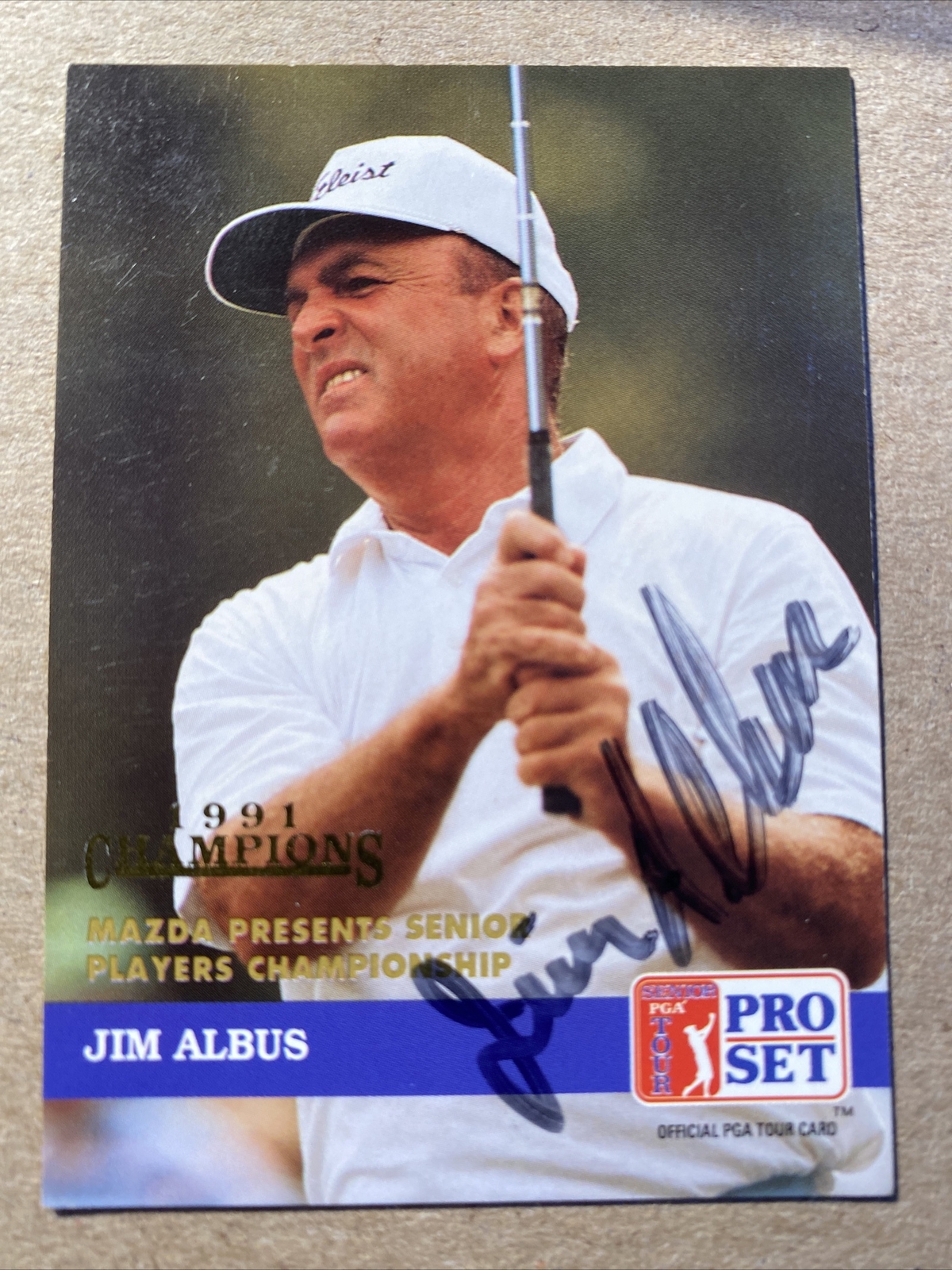 Jim Albus 1992 PRO SET Autographed Card #226 1991 Champions Mazda ...