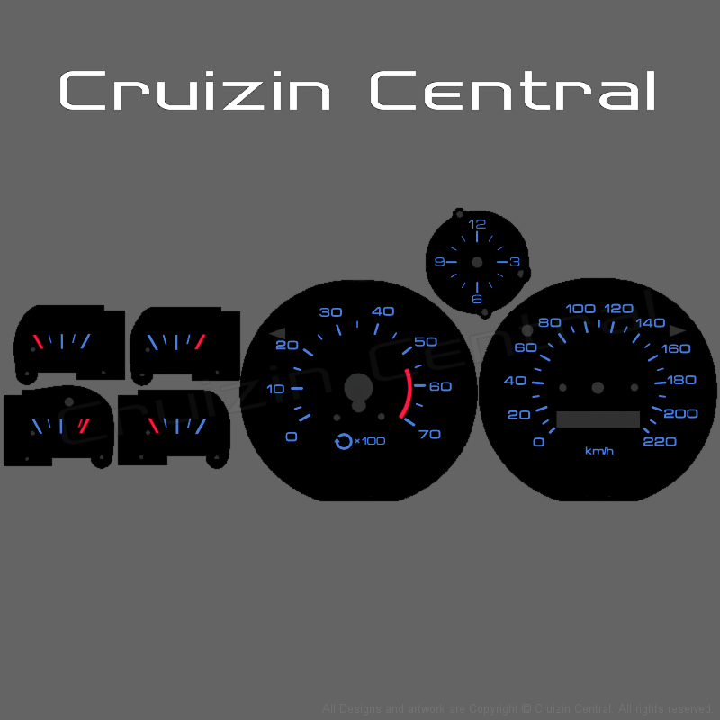 Plastic COLOUR DIALS for Holden Kingswood HJ HX GTS Monaro gauge speedo ...
