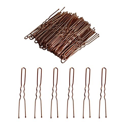 100 PCS Invisible Wave Hairgrip U Shaped Hair Pins Kit Large Heavy Duty ...