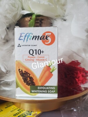 X 1 SOAP. Effimax Q10+ papaya-carotte exfoliating soap. 200g. ALL SKIN ...