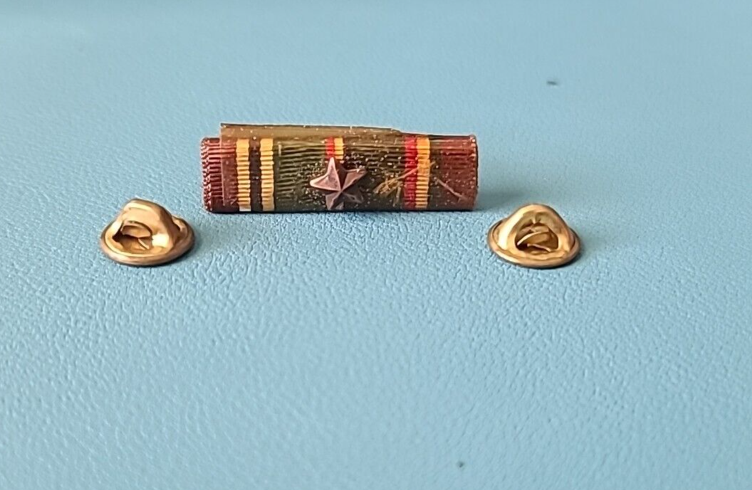 EAME Campaign Ribbon Bar with Lg. Bronze Star Device- Plastic Coating ...