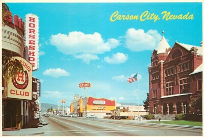 Postcard Downtown Street Scene, Carson City, Nevada | eBay