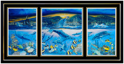 Christian Lassen Authentic Lithograph Large Seascape Signed Ocean ...