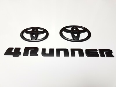 3PCS Kit For 2014 - 2022 TOYOTA 4RUNNER MATTE BLACKOUT EMBLEM OVERLAY ...
