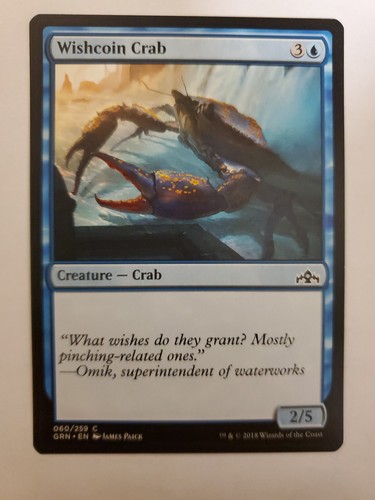 MTG Magic The Gathering Card Wishcoin Crab Creature Crab Blue Guilds Of ...