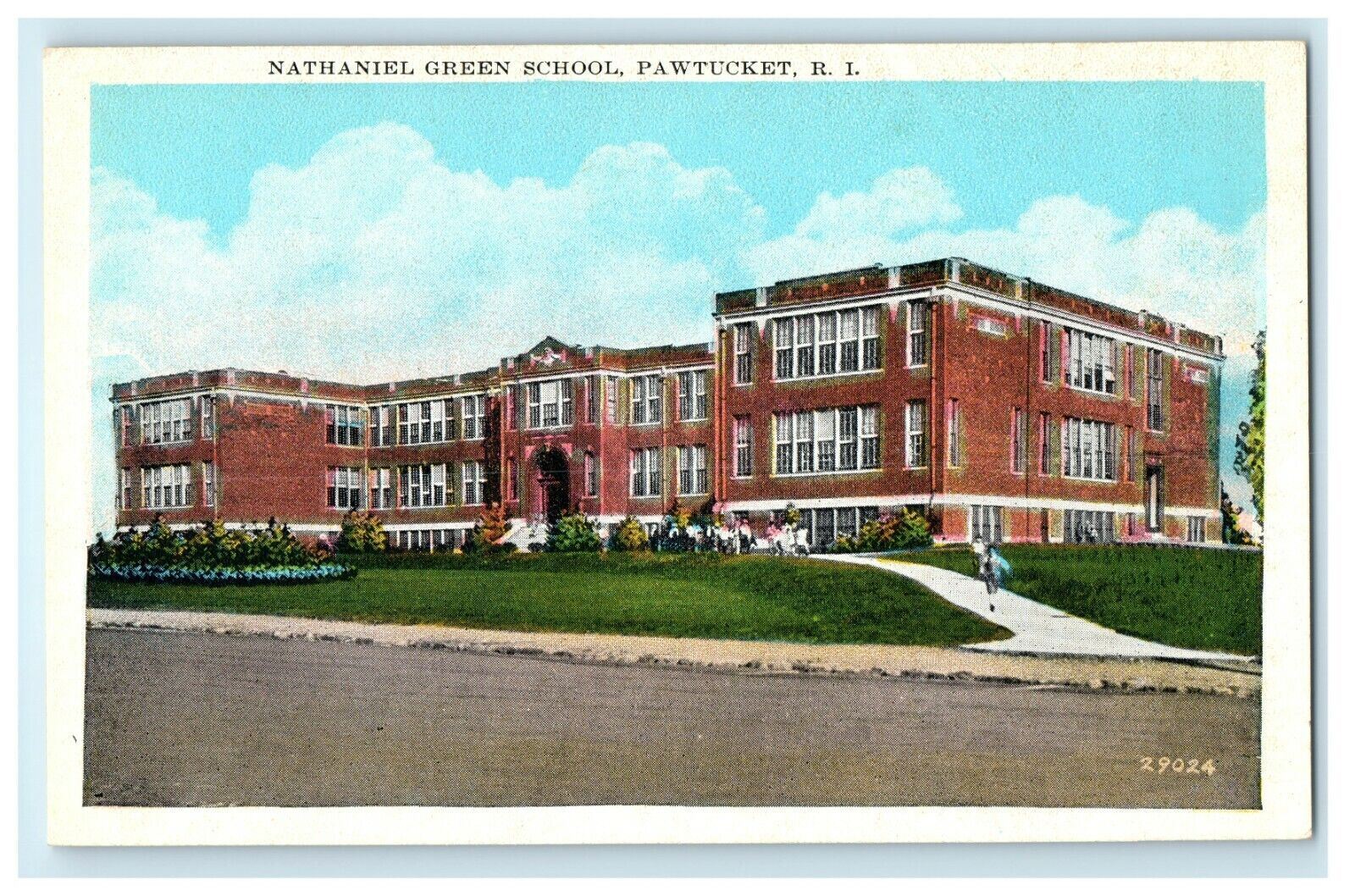 1935 Nathaniel Green School, Pawtucket Rhode Island, RI Postcard | eBay