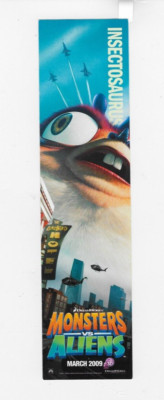Insectosaurus Monsters vs Aliens Bookmark pre-2009 Movie Release | eBay