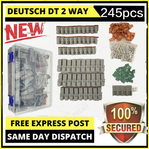 245PCS Deutsch Kit DT 2 Way Series Connector Plug Waterproof Auto ...