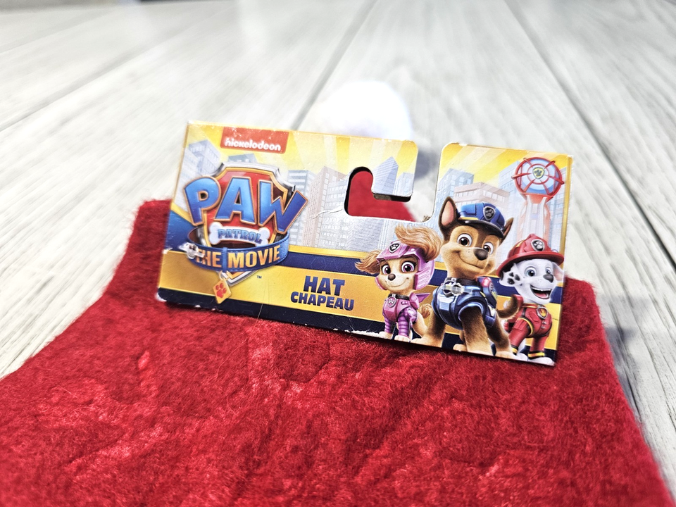 NEW Red Santa Hat Paw Patrol Rubble Marshall Skye Chase with Pom Pom ...