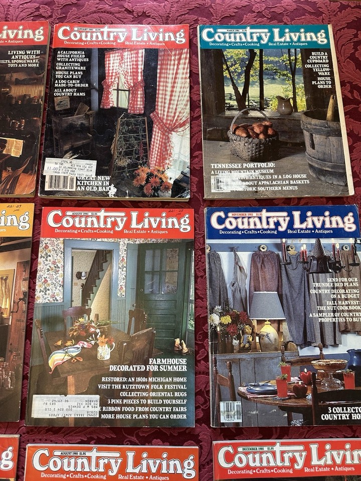 Vintage Country Living Magazine Lot ~ Mixed Years 12 Issues 1982- 1985 ...