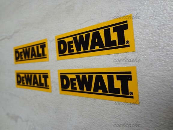 4pc Dewalt yellow decals graphics stickers Drill Saw tools Cordless ...