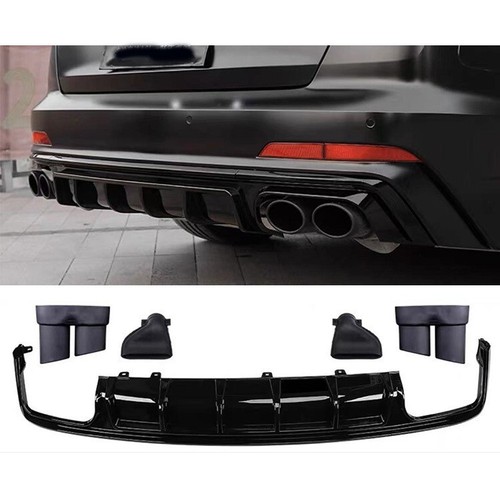 S6 Style Rear Bumper Diffuser Lip Tailpipe Fit for Audi A6 2021 2022 ...