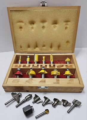Carb-Tech Carbide Router Bit Set In Wood Box Plus Extras | eBay