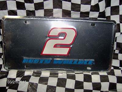 Rusty Wallace # 2 Chrome License Plate | eBay