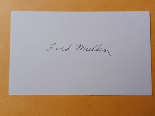 Ford "Moon" Mullen (d. 2013) Signed Index Card - 1944 Phillies | eBay