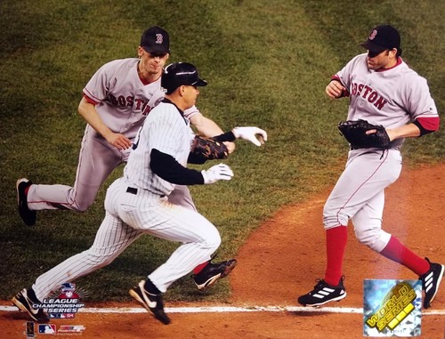 BOSTON RED SOX 2004 ALCS BRONSON ARROYO & DOUG MIENTKIEWICZ 8X10 PHOTO ...
