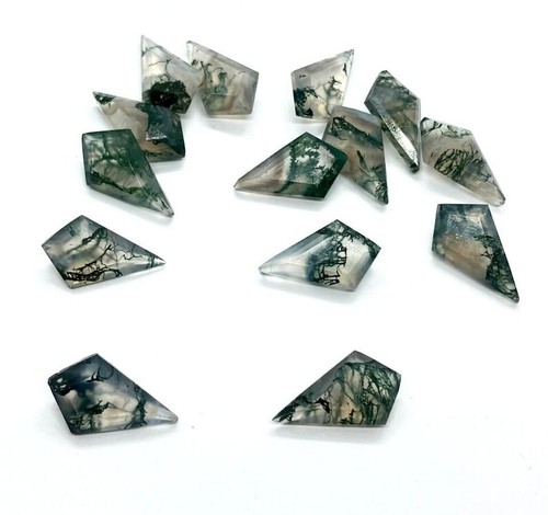 Moss Tree Agate Kite Step Cut 8x12mm To 12x16mm Natural Polished Loose ...