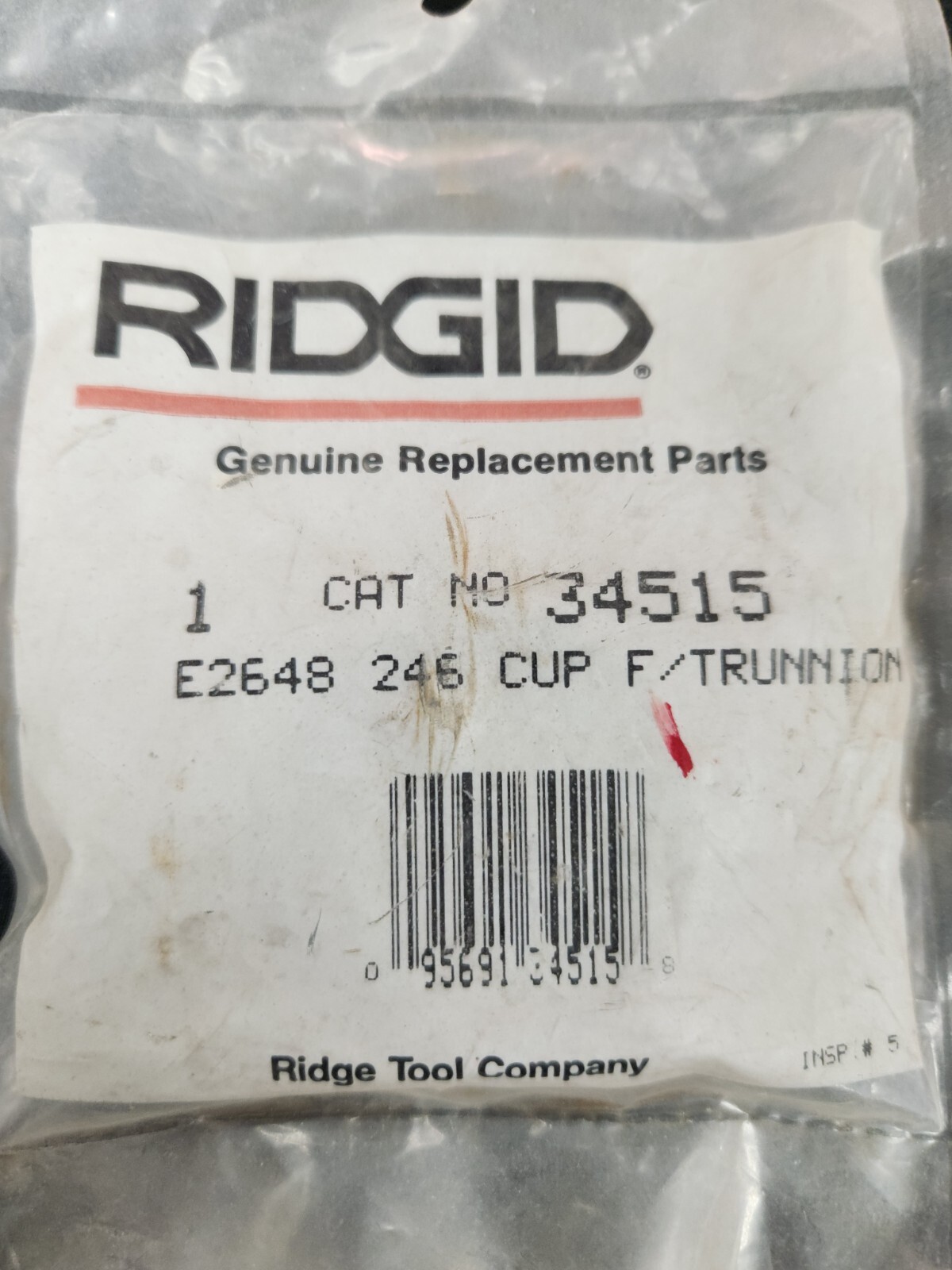 QTY 1 NEW RIDGID 34515 E2648 246 PIPE CUTTER CUP F/TRUNNION | eBay