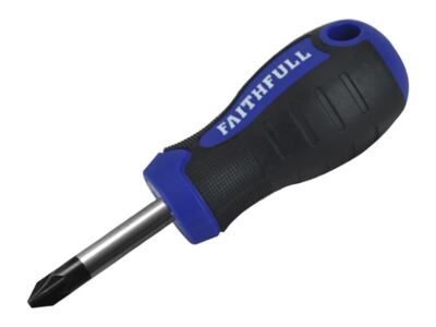 Faithfull - Soft Grip Screwdriver Pozidriv Tip PZ2 x 40mm Stubby ...
