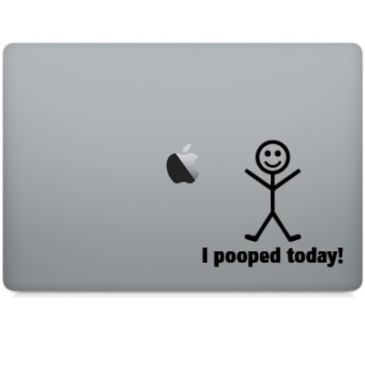 I Pooped Today Decal for Macbook Car Window Wall Helmet Lunch Tool Box ...