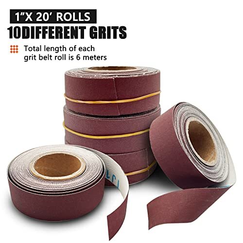 Emery Cloth Roll Of 10 Rolls 60 80 120 150 180 240 320 360 400 600 Grit ...