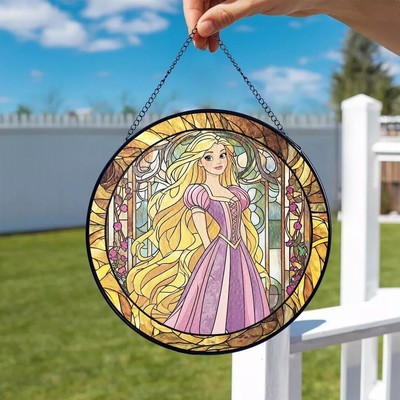 Rapunzel Princess Tangled Stained Glass Suncatcher Window Hanging Decor ...