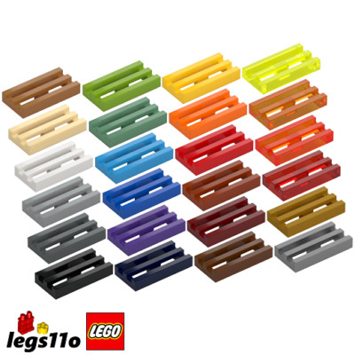 LEGO 2412 / 30244 Pack of 1x 2x 4x 8x 12x - Tile 1x2 with Radiator ...