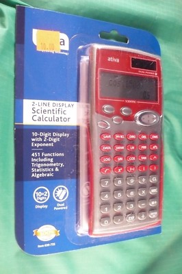 ATIVA 2-LINE DISPLAY SCIENTIFIC CALCULATOR AT-36 | eBay